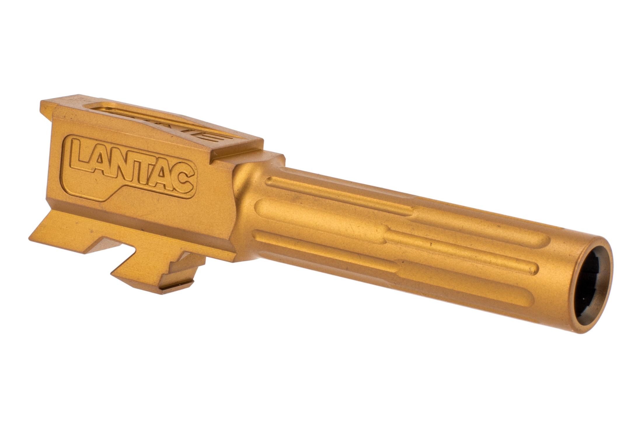 Lantac 9INE Fluted Glock 43 Compatible Barrel - Bronze 01-GB-G43-NTH-BRNZ