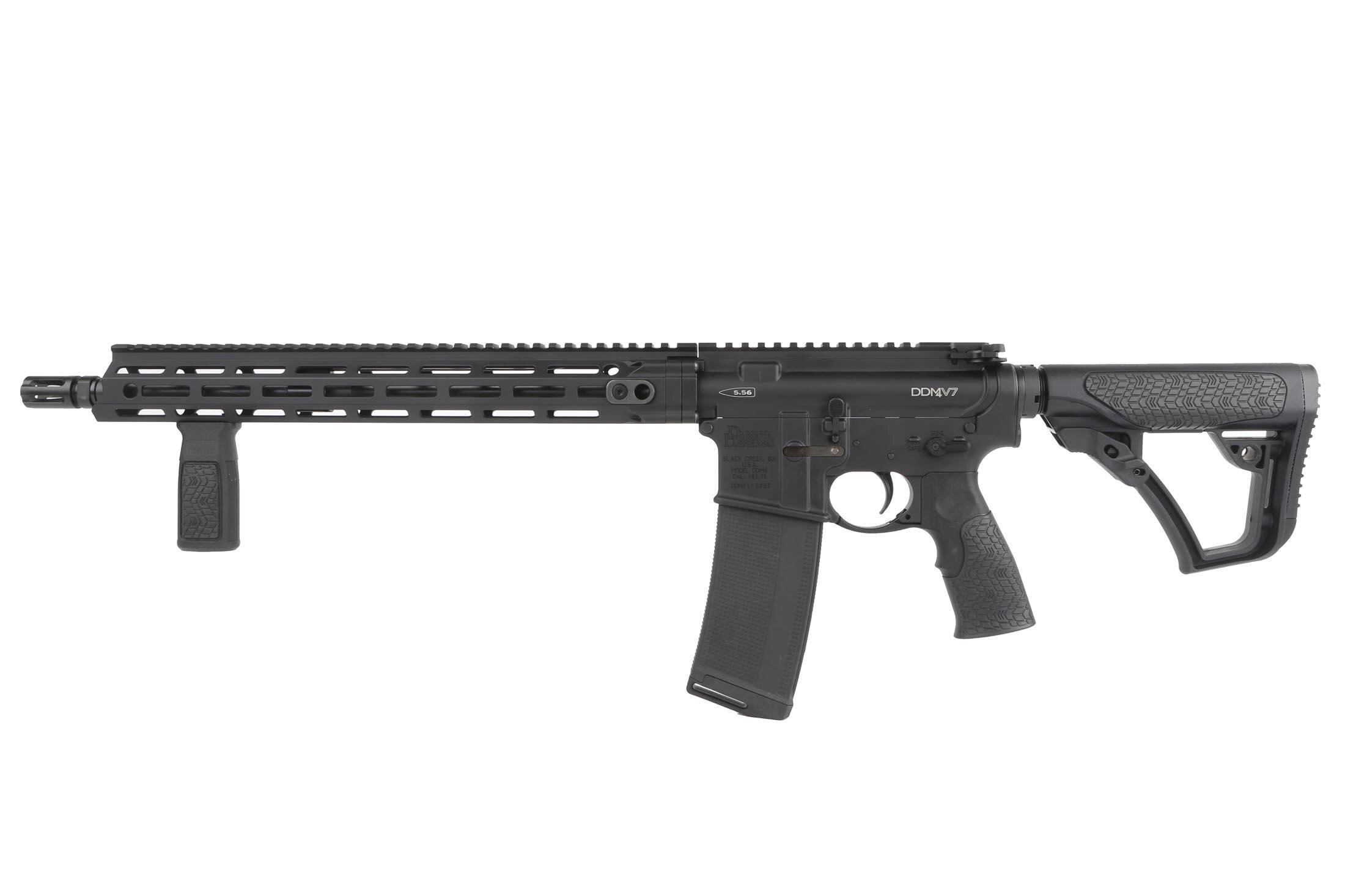 Daniel Defense 16" 5.56 DDM4v7 Rifle with 15" MFR XS M-LOK Rail - Black ...