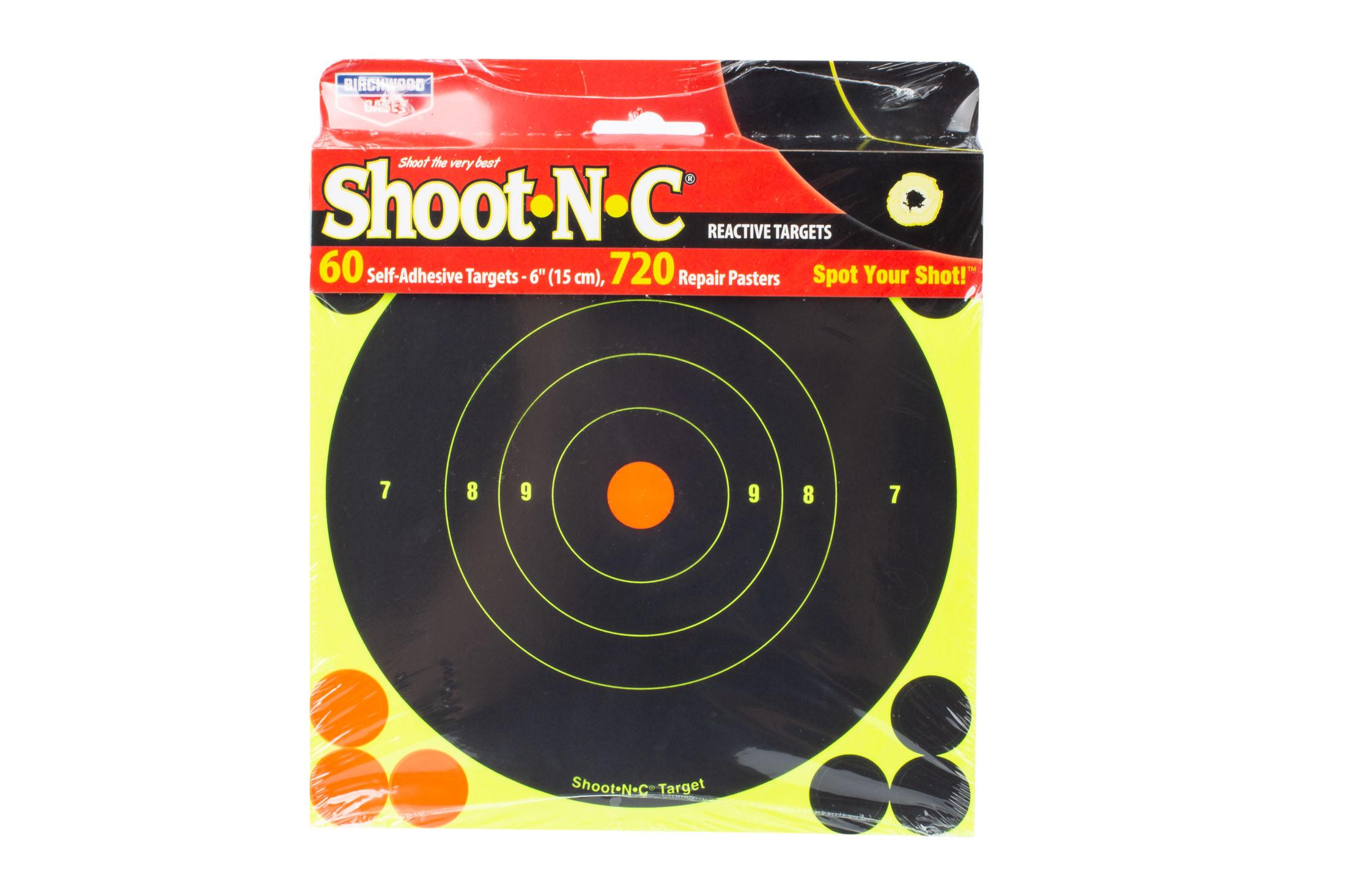 Birchwood Casey Shoot-N-C 6" Round Bullseye Target - 60 Pack 34550-60
