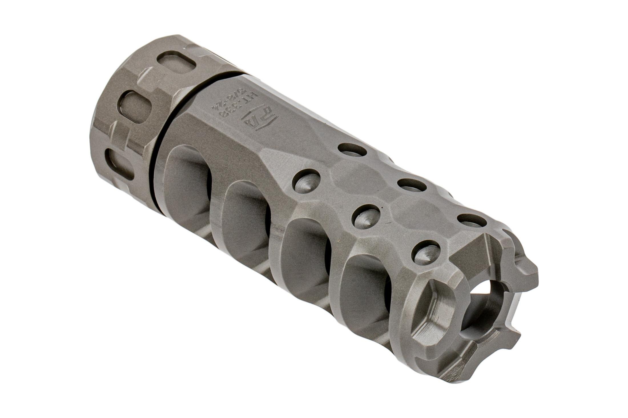 Precision Armament HYPERTAP® .338 Muzzle Brake - 5/8x24 - Stainless A04645