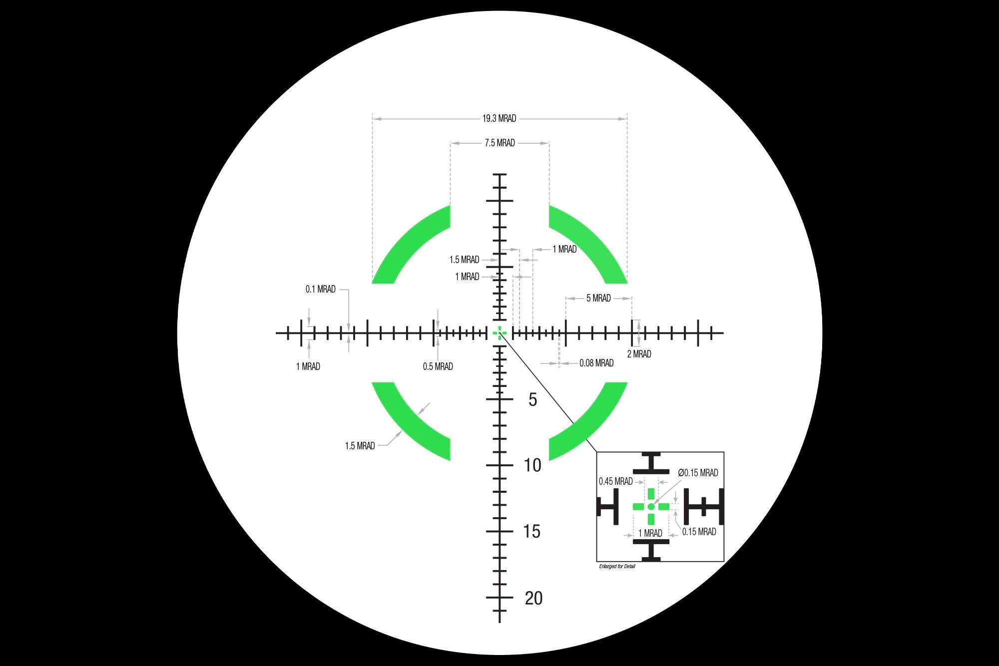 Trijicon Credo 1-6x24 FFP Rifle Scope - Green MRAD Segmented Circle ...