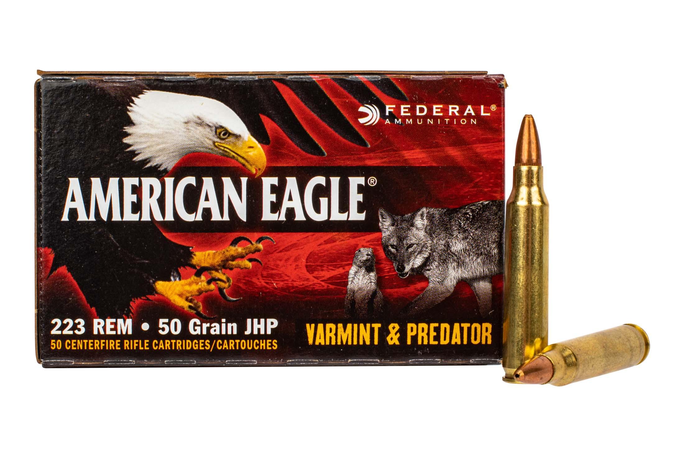 Federal American Eagle Varmint & Predator .223 Remington 50gr Hollow ...