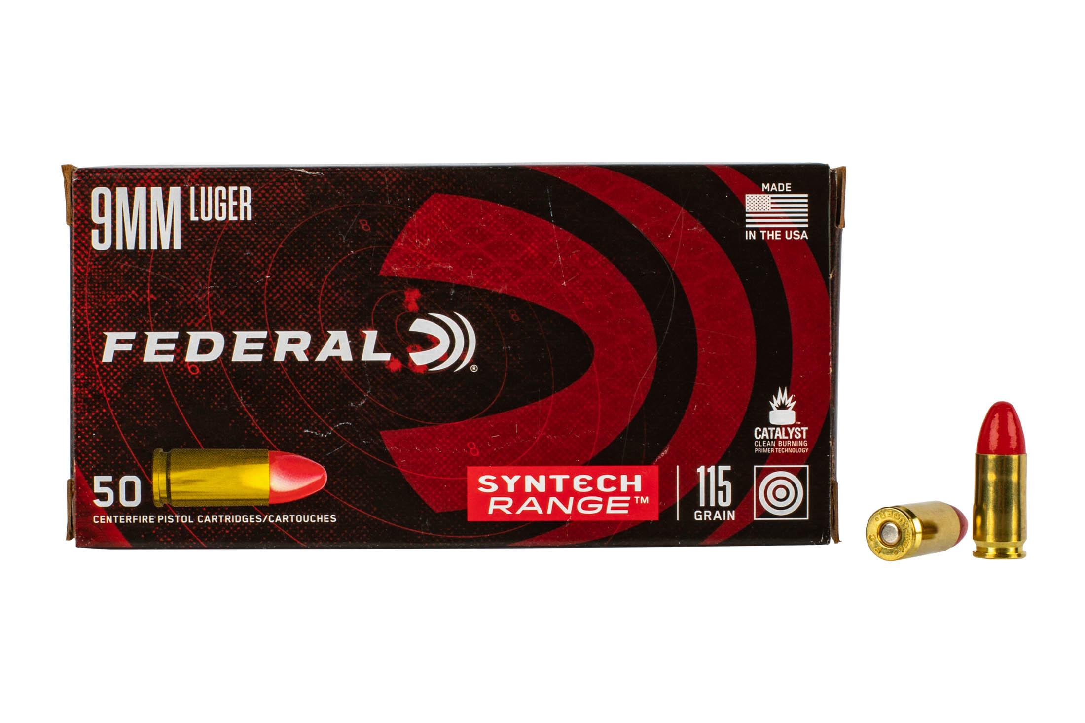 Federal Syntech Range 9mm 115gr TSJ Ammo - Box of 50 FEAE9SJ1