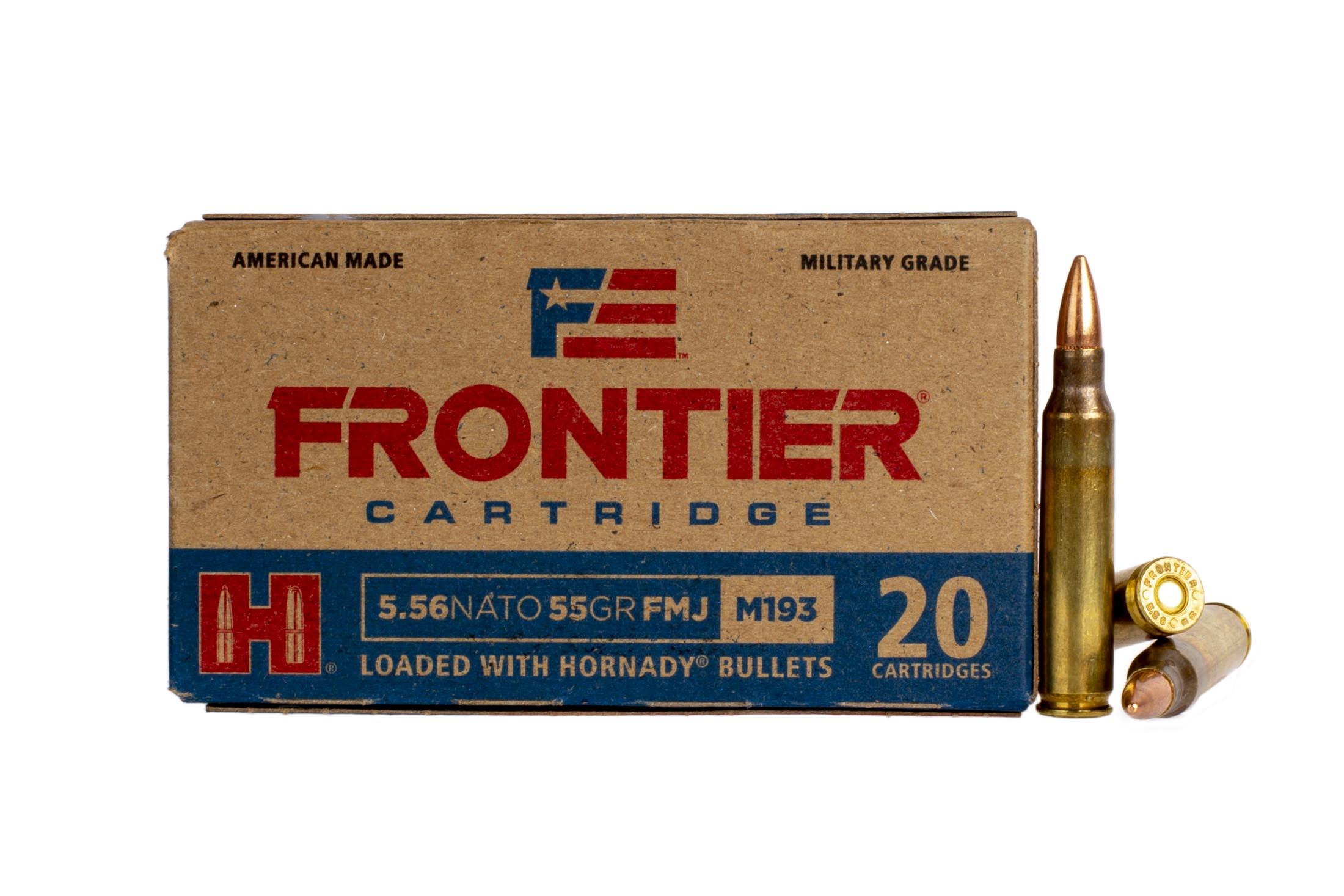 Hornady Frontier 5.56 NATO Ammunition 55 Grain FMJ - 20 Rounds FR200