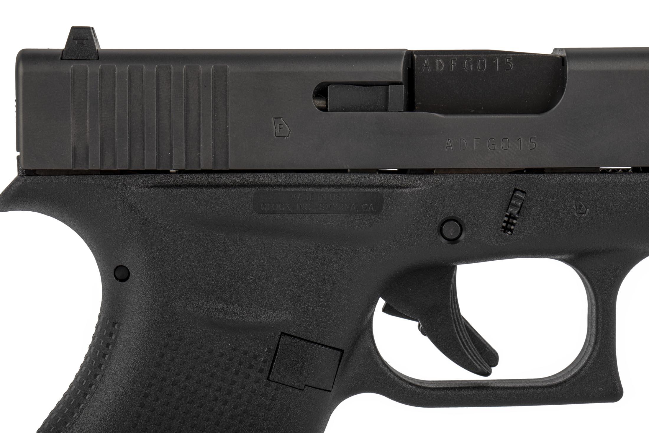 Glock G43 9mm Subcompact Slimline 6-Round Handgun - 3.39" Barrel ...