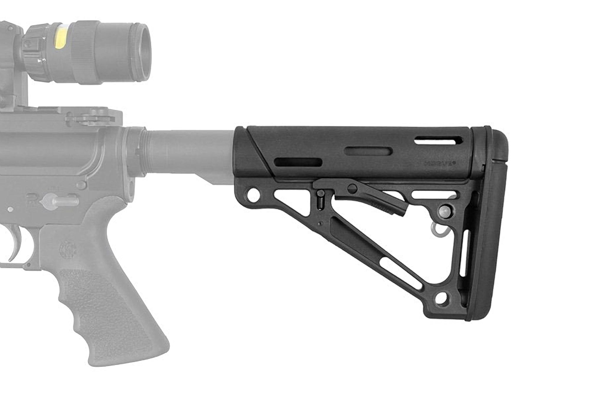 Hogue Mil-Spec OverMolded Collapsible Buttstock - Black HO15040
