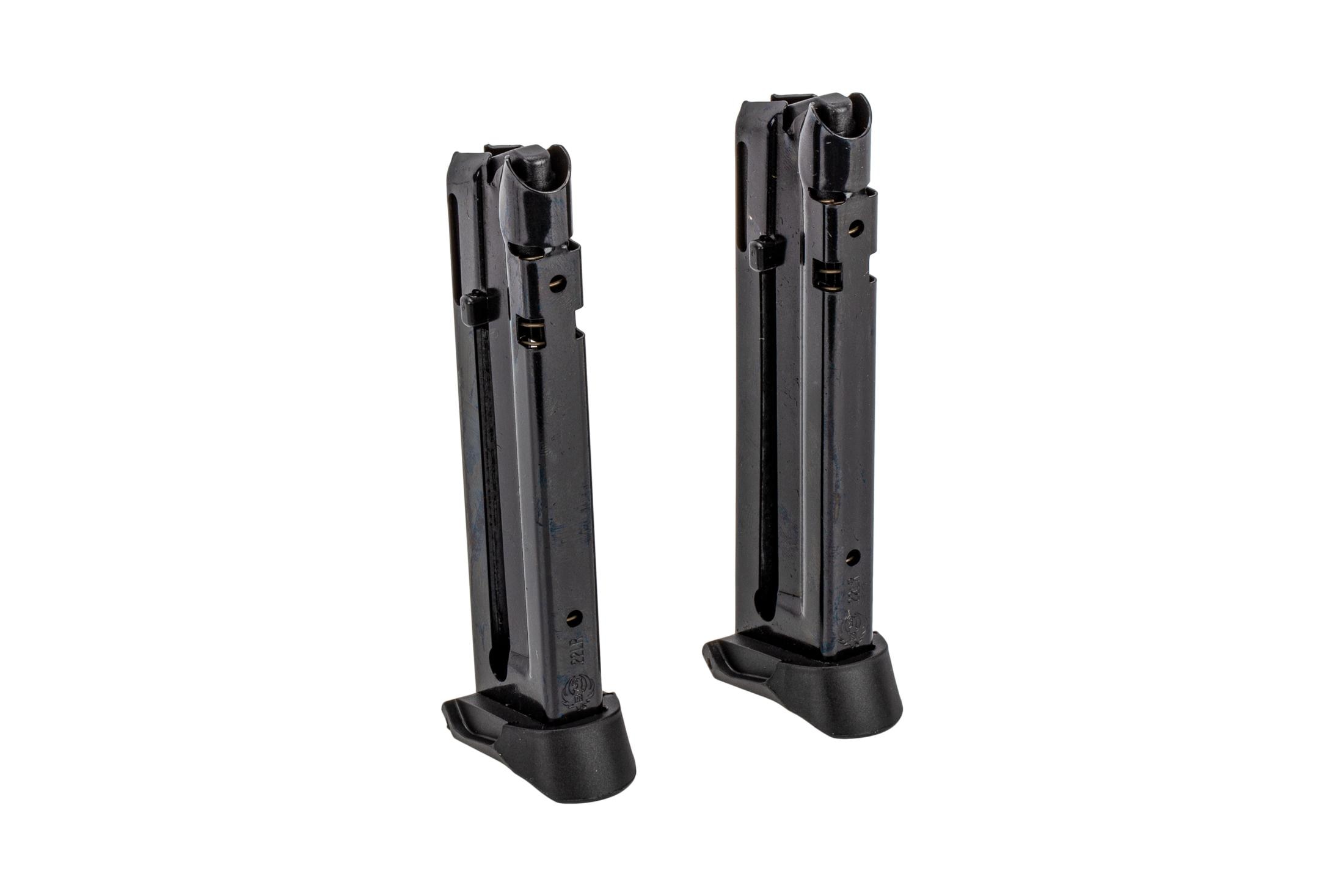 Ruger 2-Pack SR22 10-Round .22 LR Magazine with Finger Rest MGRUG90647