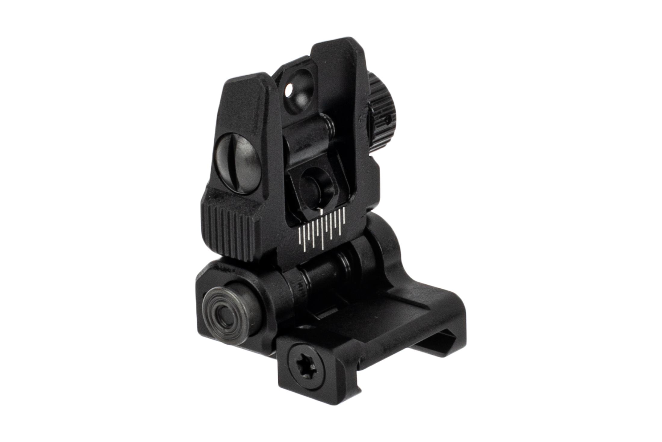 Leapers UTG ACCU-SYNC Spring-loaded AR15 Flip-up Rear Sight - Black MNT-957