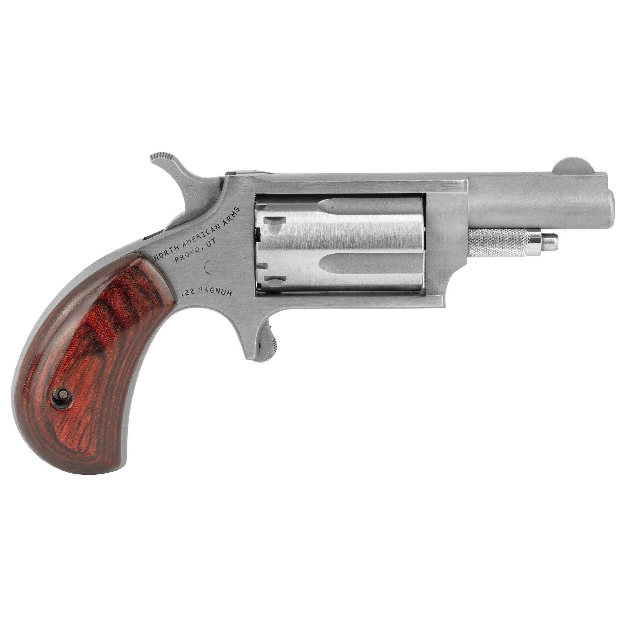 North American Arms Mini Revolver 22 Magnum - Wood Grips NAA22M