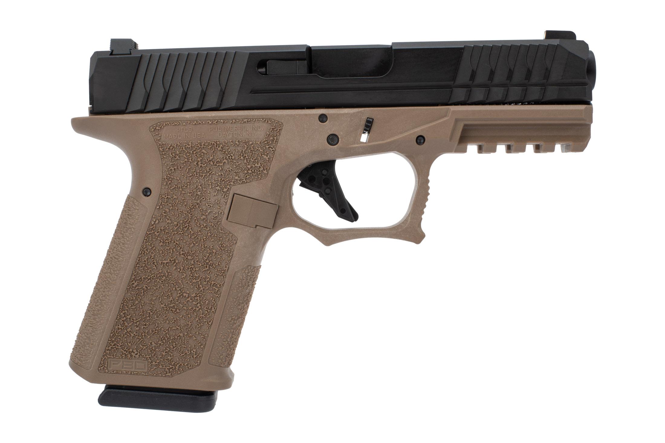 Polymer 80 PFC9 Complete 9mm Pistol - Compact - Flat Dark Earth P80 ...