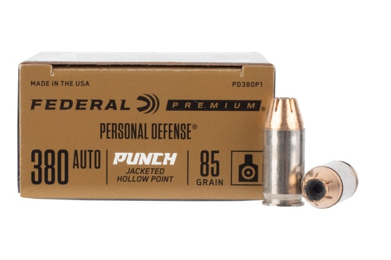 Federal Premium Defense 380 ACP 85gr Jacketed Hollow Point Ammo - Box of 20