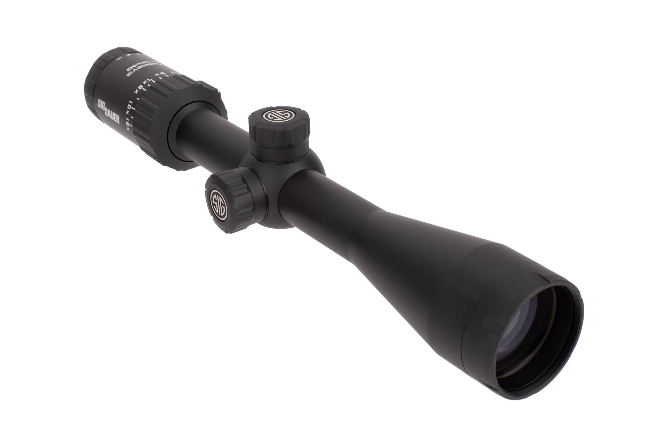 SIG Sauer WHISKEY3 4-12x40mm Rifle Scope – Quadplex Reticle SOW34202