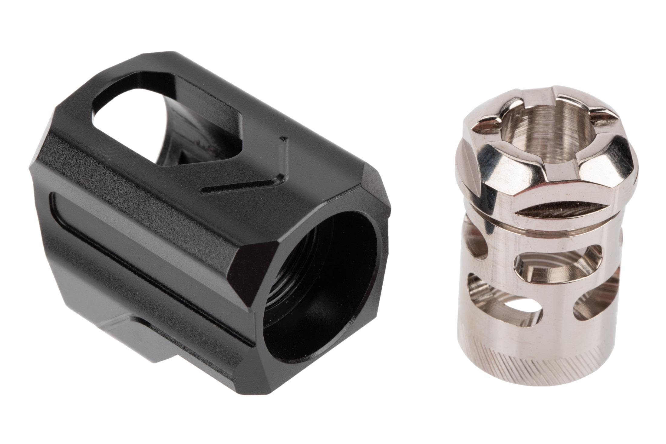 Tyrant Designs Universal 9mm Compensator - Black/Nickel TD-UCOMP-BLK-NIK