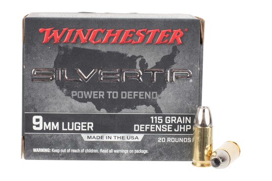Winchester 9mm 115gr Silvertip Hollow Point Ammo - Box of 20