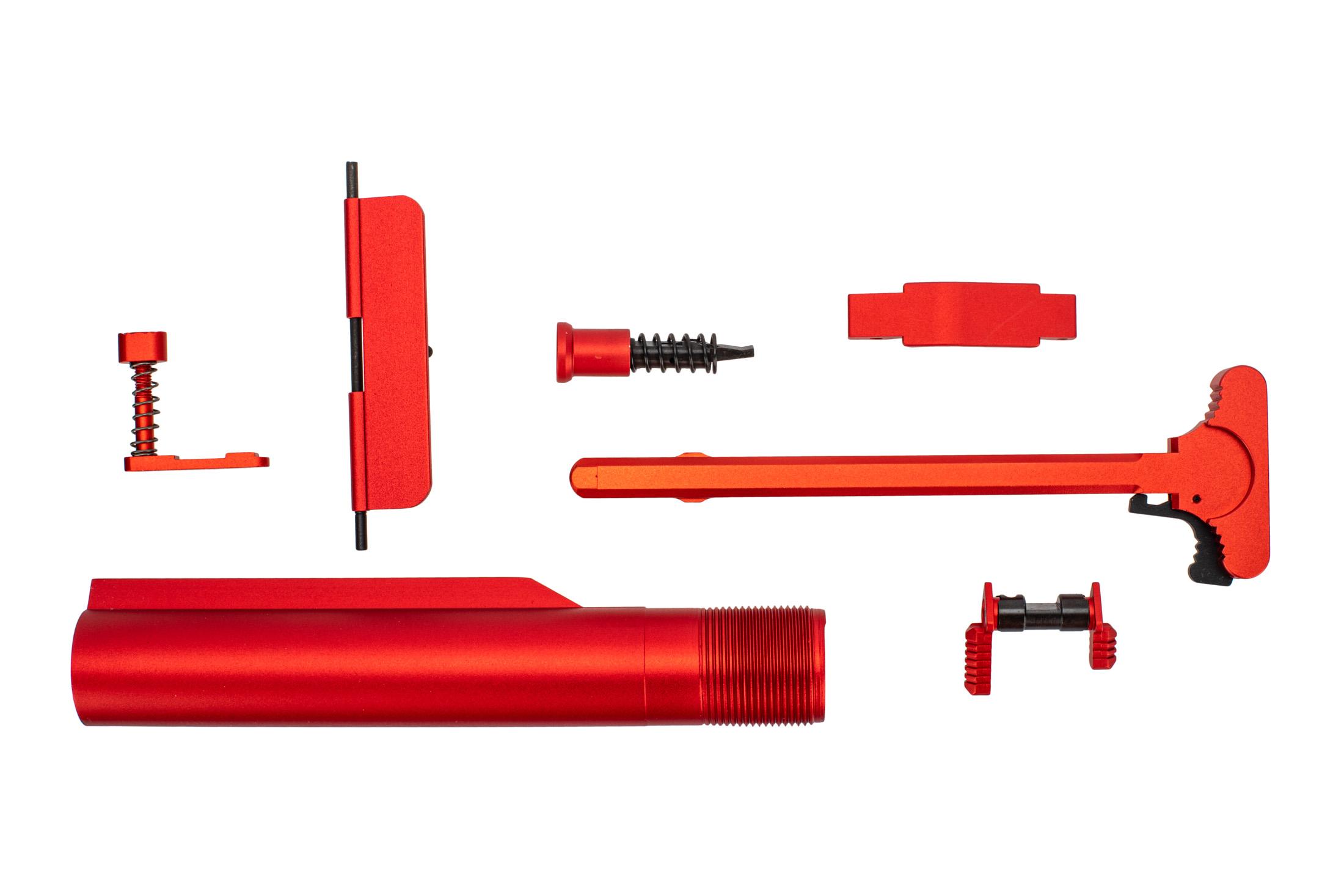 XTS Anodized AR-15 Parts Kit - Red XTS-ADZ-PKRD